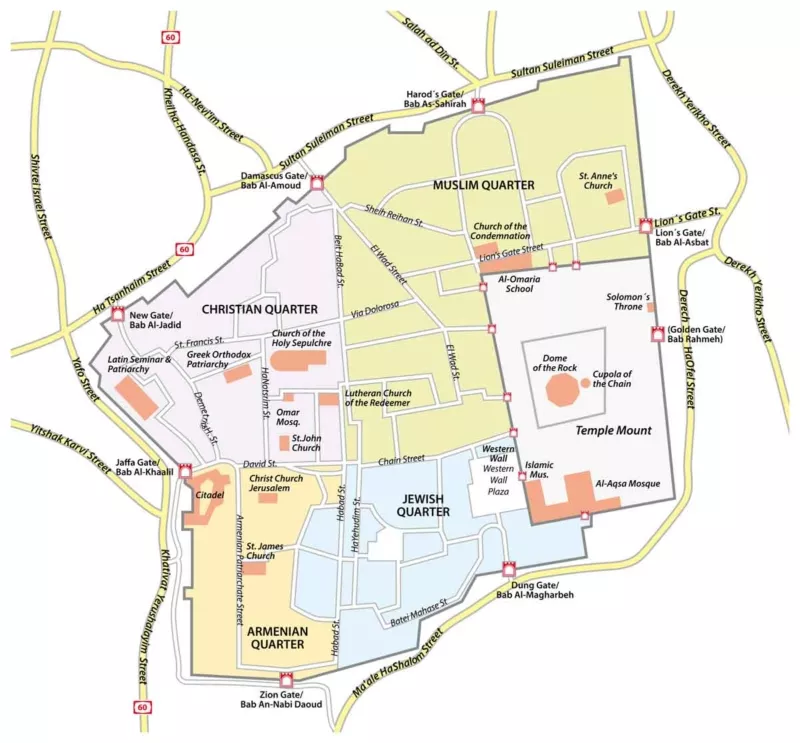 The Quarters of Jerusalem - Immanuel Tours Takes You There